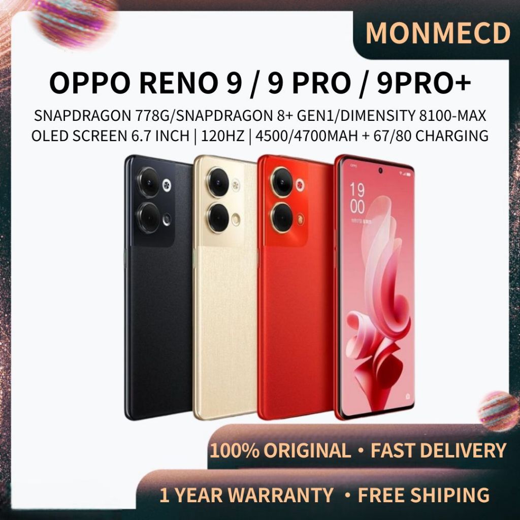 [PRE-ORDER]OPPO Reno 9pro+ / 9pro / 9 Snapdragon8+ Gen 1 OLED 6.7'' 16+256GB 120Hz 4500/4700mAh ...