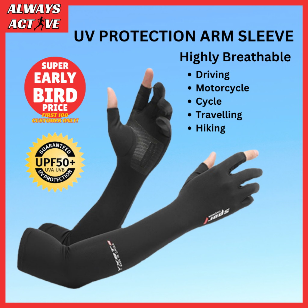 [1 Pair] Arm Sleeves Motorcycle Arm Sleeves Sarung Tangan Rider Bicycle ...