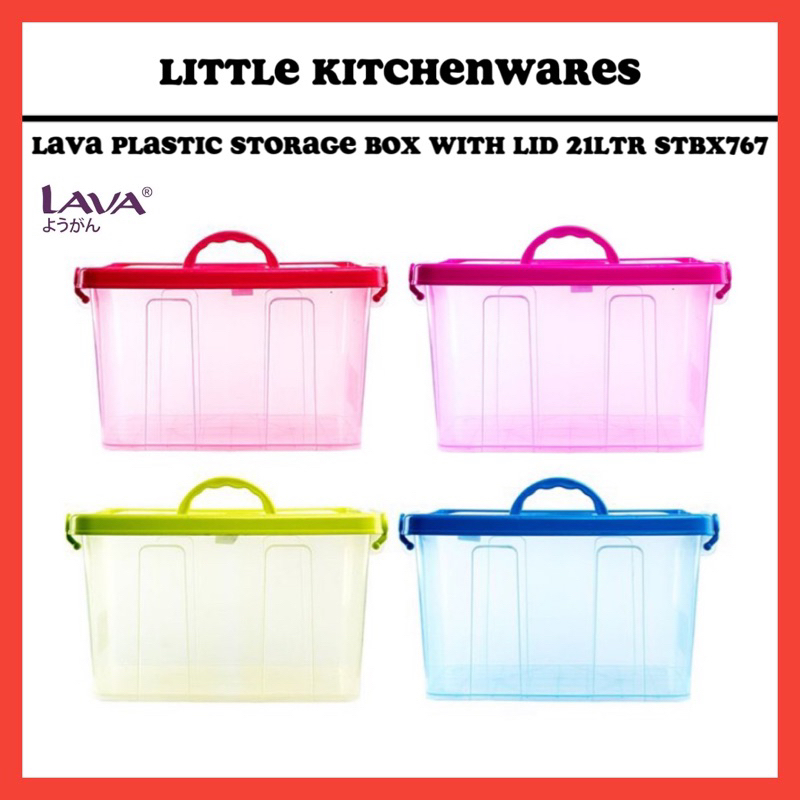 LAVA PLASTIC STORAGE BOX WITH LID 21LTR STBX 767_MULTIPURPOSE_STORAGE ...