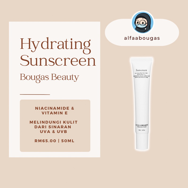 [ READY STOCK ] BOUGAS SUNSCREEN PELINDUNG MATAHARI SPF50 NIACINAMIDE ...