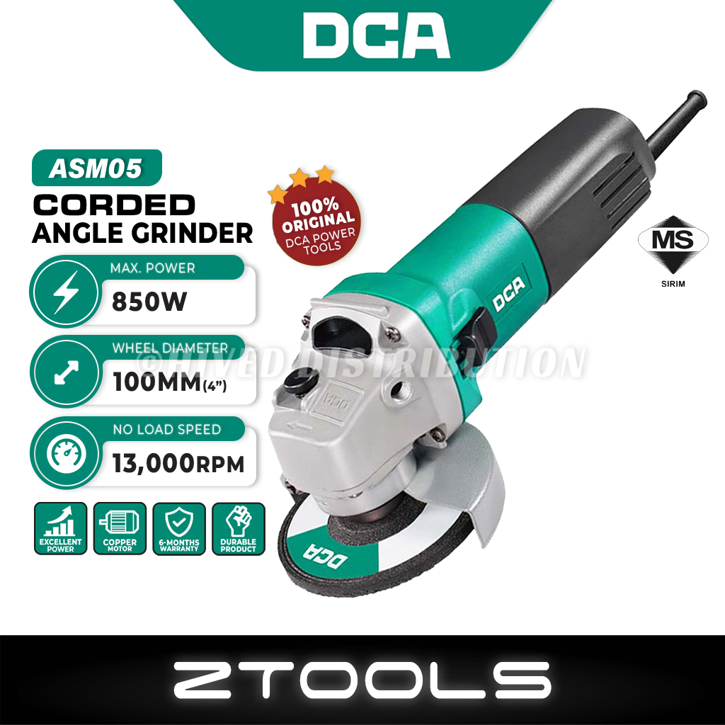 (100% Original) DCA ASM05-100B (4") Angle Grinder | Mesin Canai Potong ...