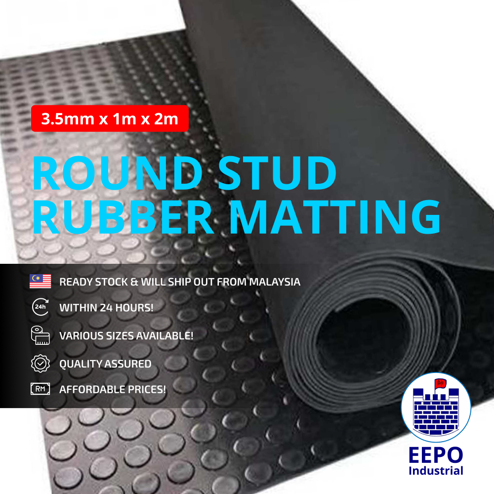 EEPO Round Stud Rubber Matting Flooring Mat 3.5mm x 1m x 2m | Shopee Malaysia