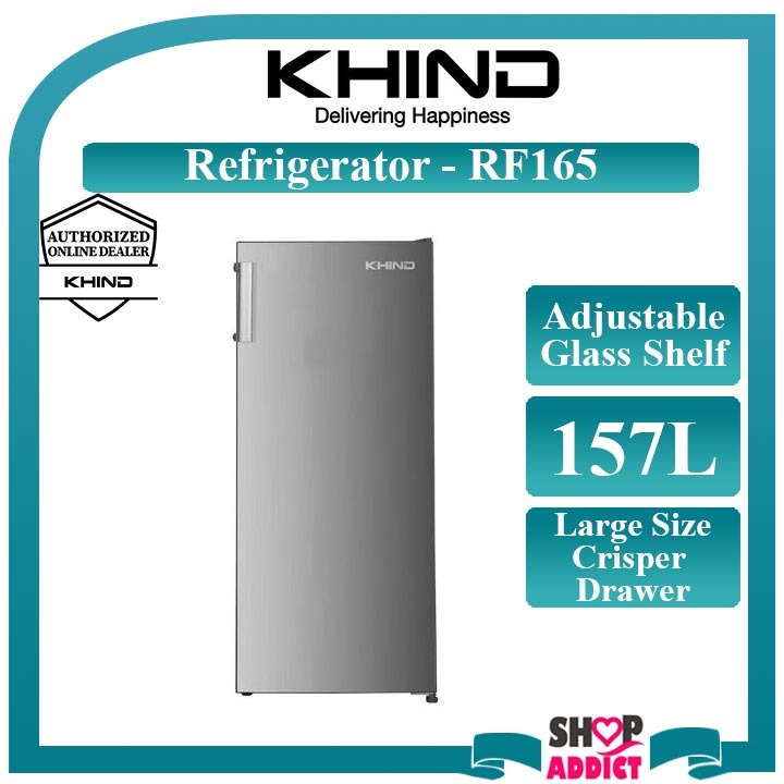 KHIND Refrigerator Single Door Fridge 157L Peti Sejuk RF165 | Shopee ...