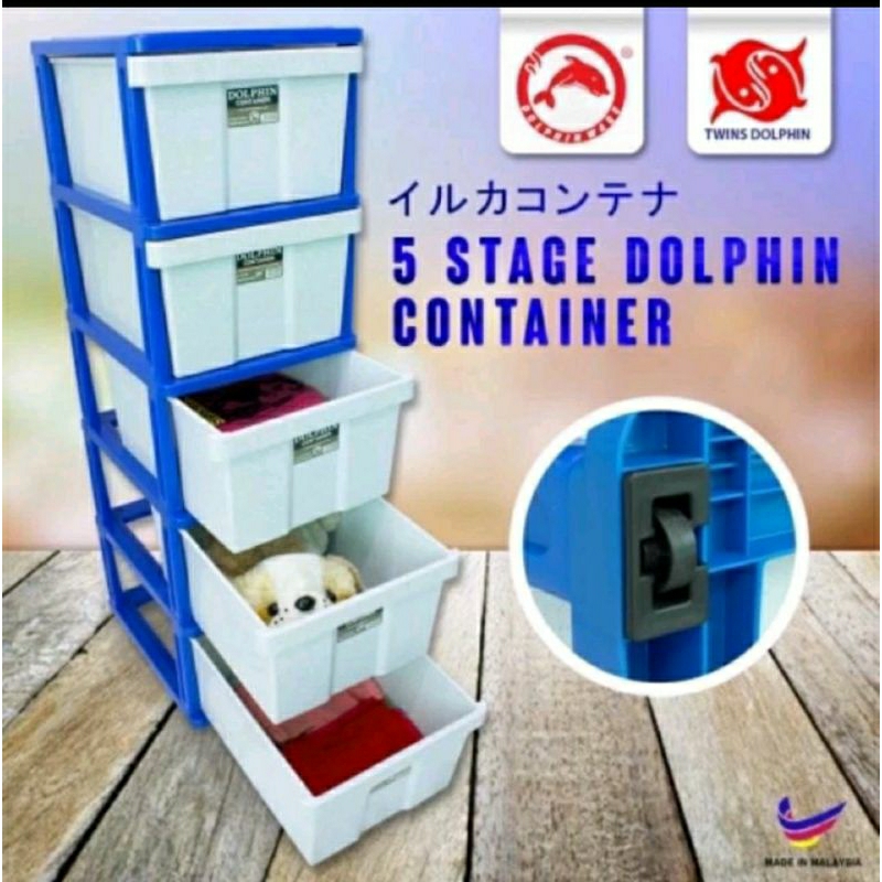 TWINS DOLPHIN plastic container/plastic drawer/plastic cabinet | Shopee ...