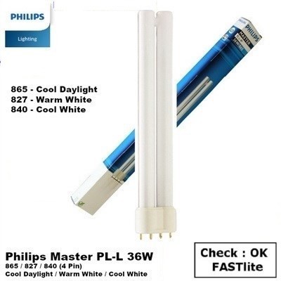 Philips PL-L 36w 840 4000K Cool White 4Pin 2G11 Tiub PL-L | Shopee Malaysia