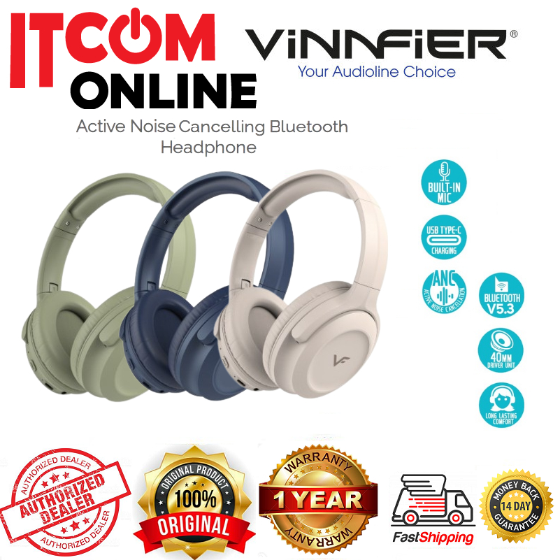 VINNFIER WIRELESS BLUETOOTH HEADSET (ANC 100/ANC 200/ANC 300/ANC 500 ...