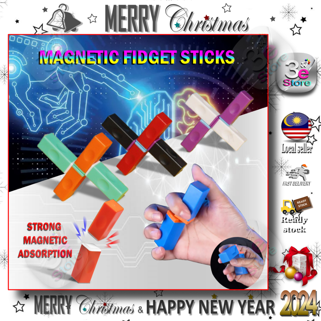 Fingertip Magnetic Rod Relieve Stress Fidget Toys Rotate Finger Gyro ...