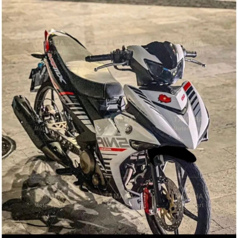 Yamaha Y15 Y15zr V1 V2 Sniper Mx 2015 white black cover set free emblem(×4) | Shopee Malaysia