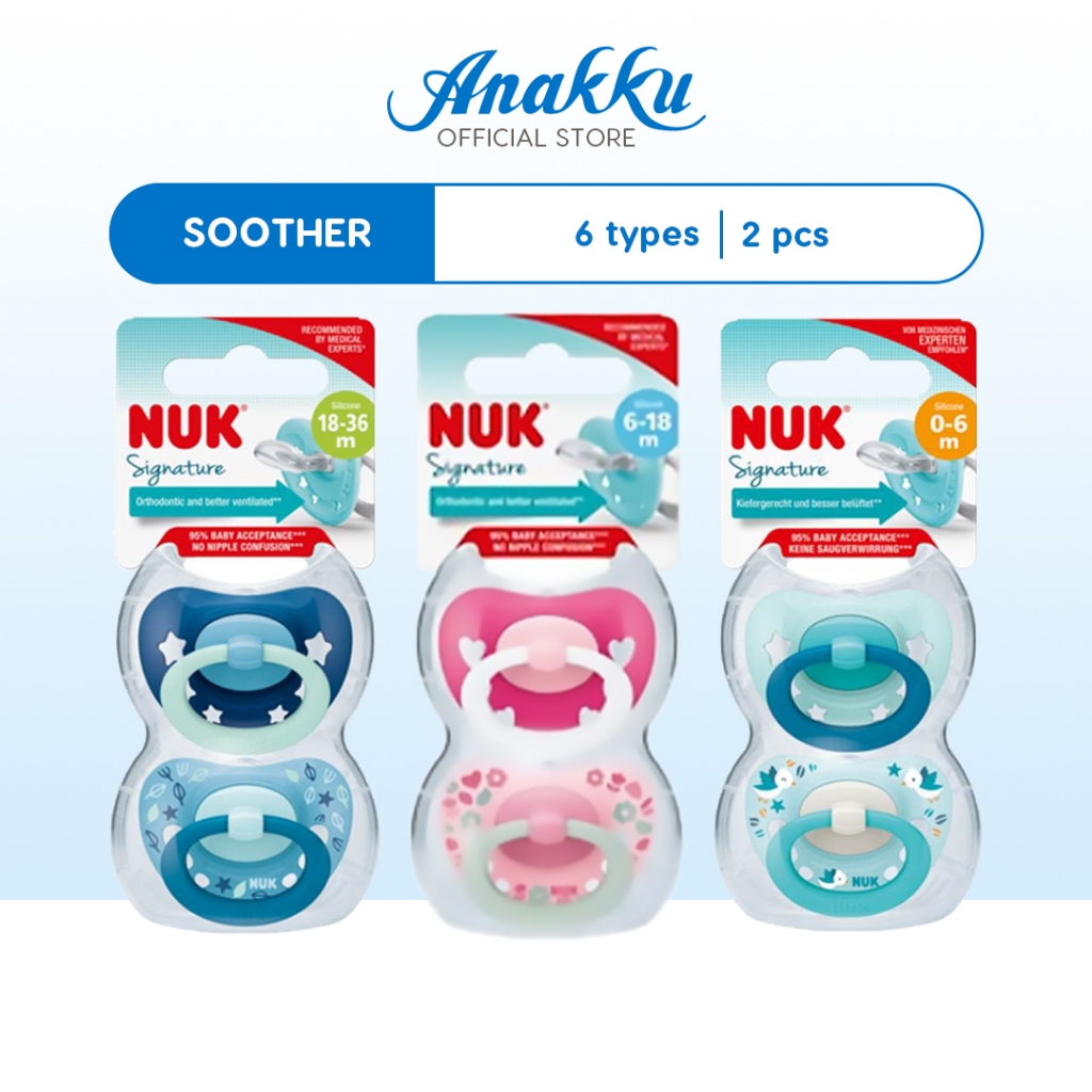 Anakku NUK Silicone Soother Signature Day 2pcs 10730843 | Shopee Malaysia
