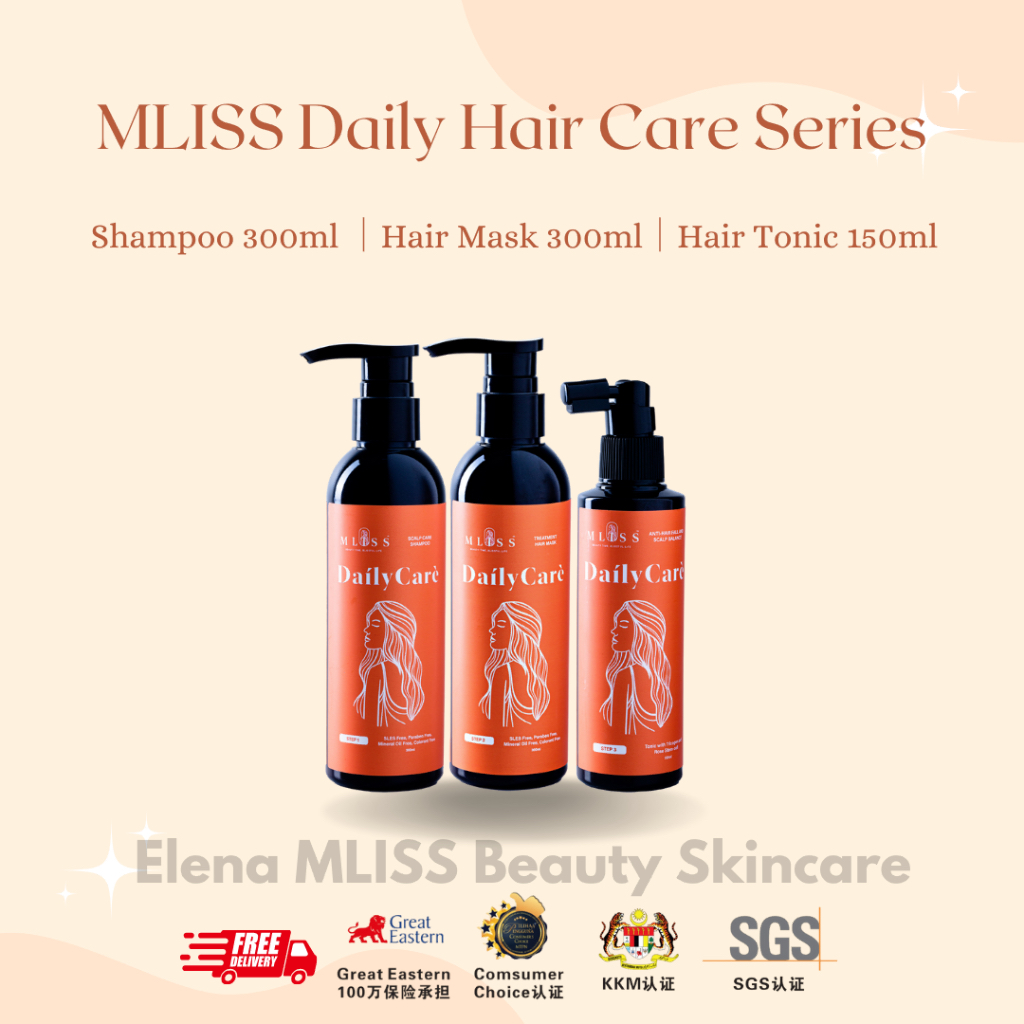 MLISS DailyCare Hair Care Set 洗护系列 Scalp Shampoo Hairmask Tonic ...