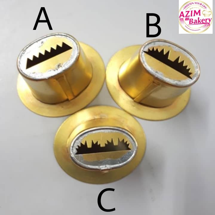 Acuan Tart Nenas Tembaga (A1) (B1) (C1)/ Pineapple tart mould (A1) (B1 ...