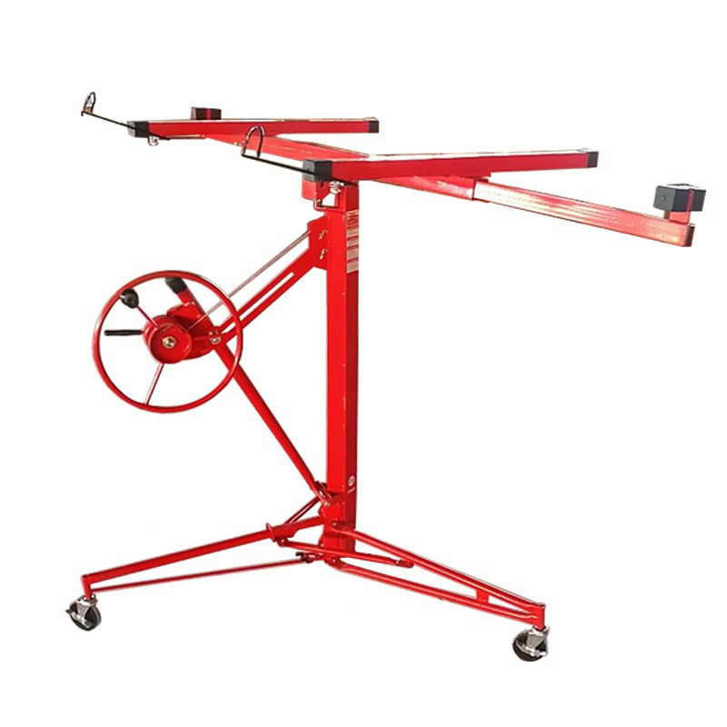 11FT Drywall Rolling Lifter with Lockable Wheels 150Lbs Capacity Heavy ...