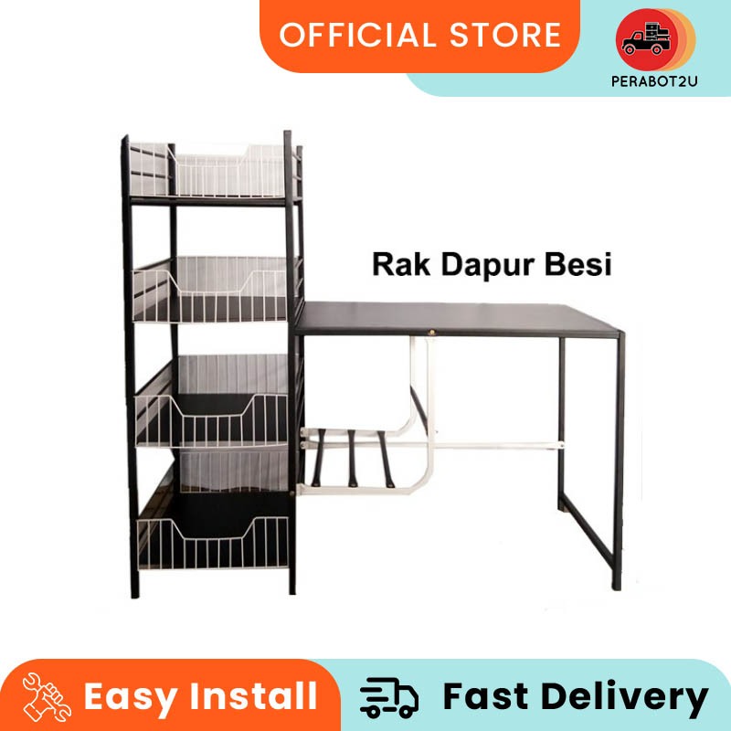 P2U SR Rak Dapur / Rak Dapur Besi / Metal Rack / Rak Serbaguna ...