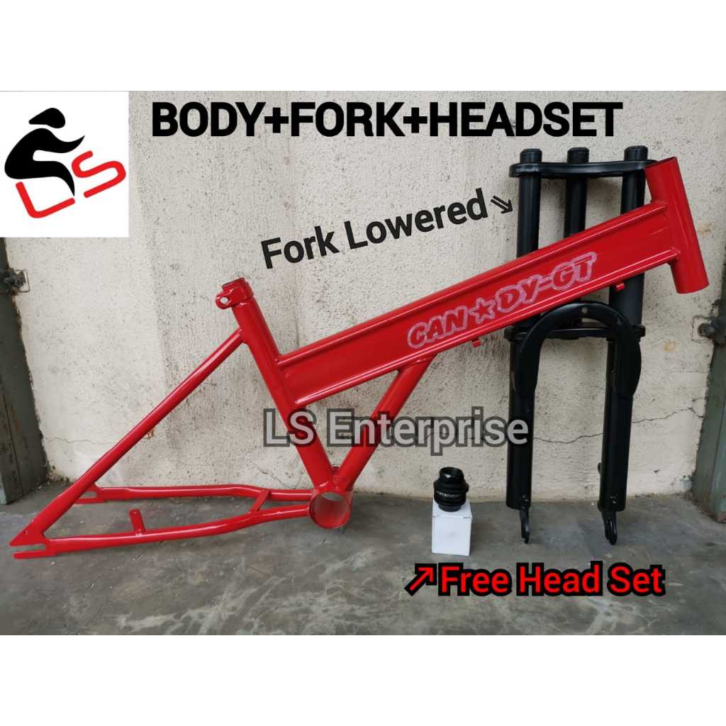 CANDY GT 20" Body Petak Lajak + Lowered Fork(Free Head Set) Frame ...