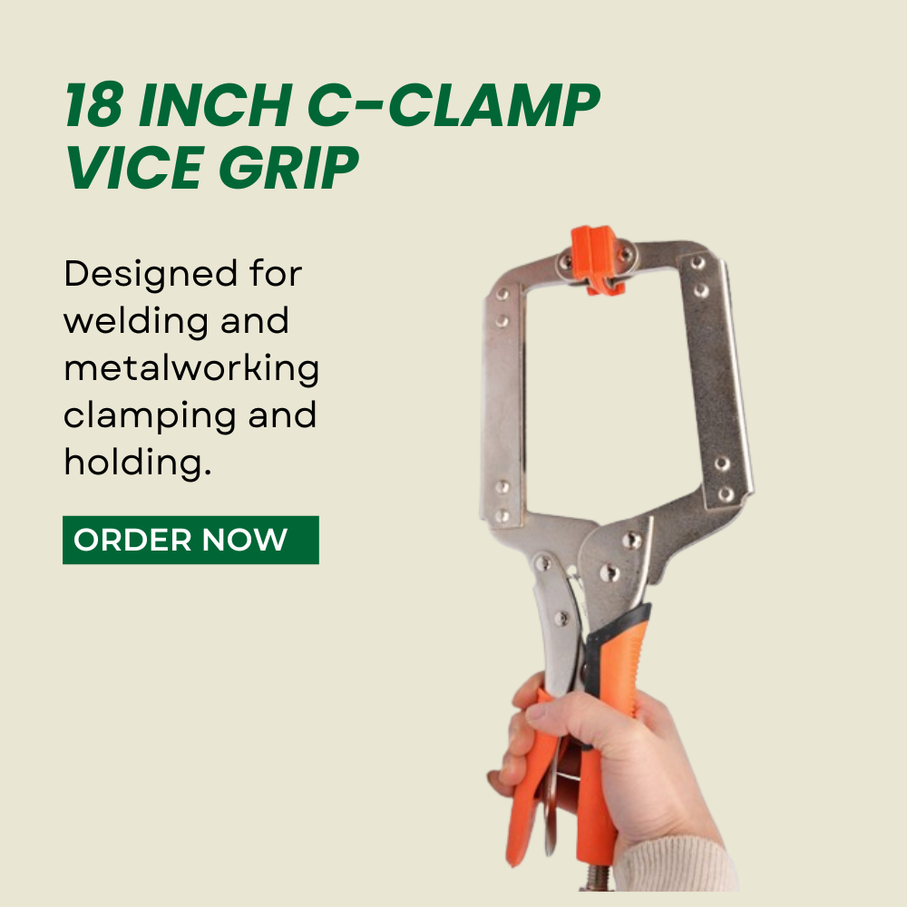 18 Inch Multi-Function Portable Steel C-Clamp Vise Grip Locking Welding Plier Pengapit Player ...