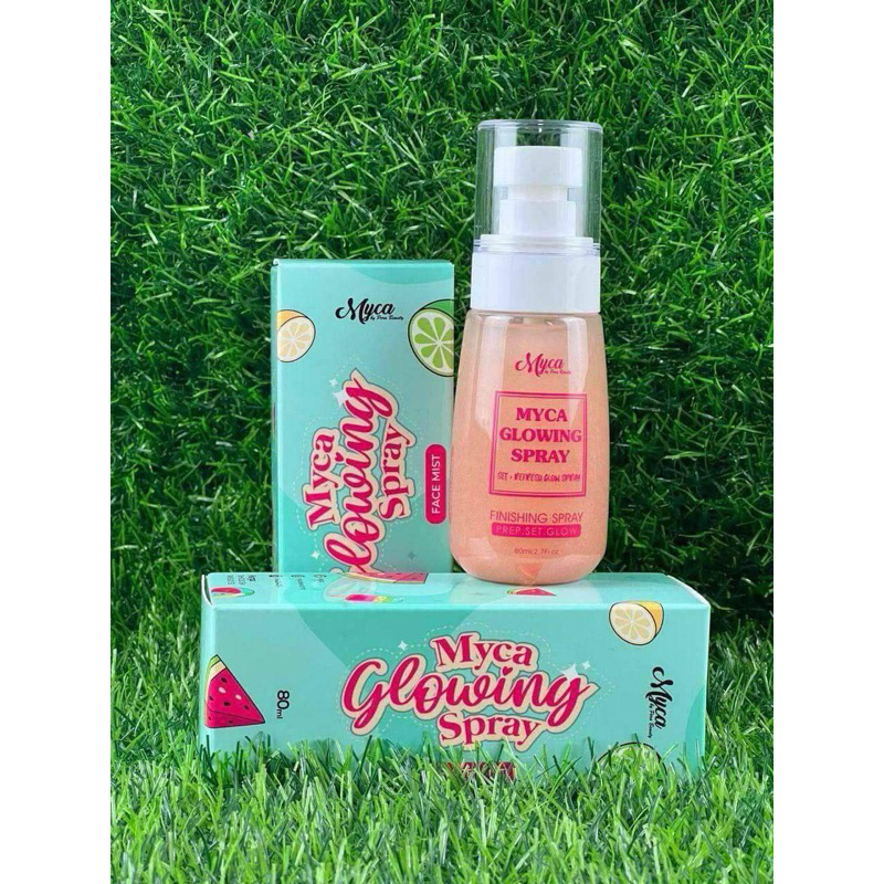 MYCA Glowing Spray Face Mist 80ml Make Up Fix Fixing Facial Setting ...
