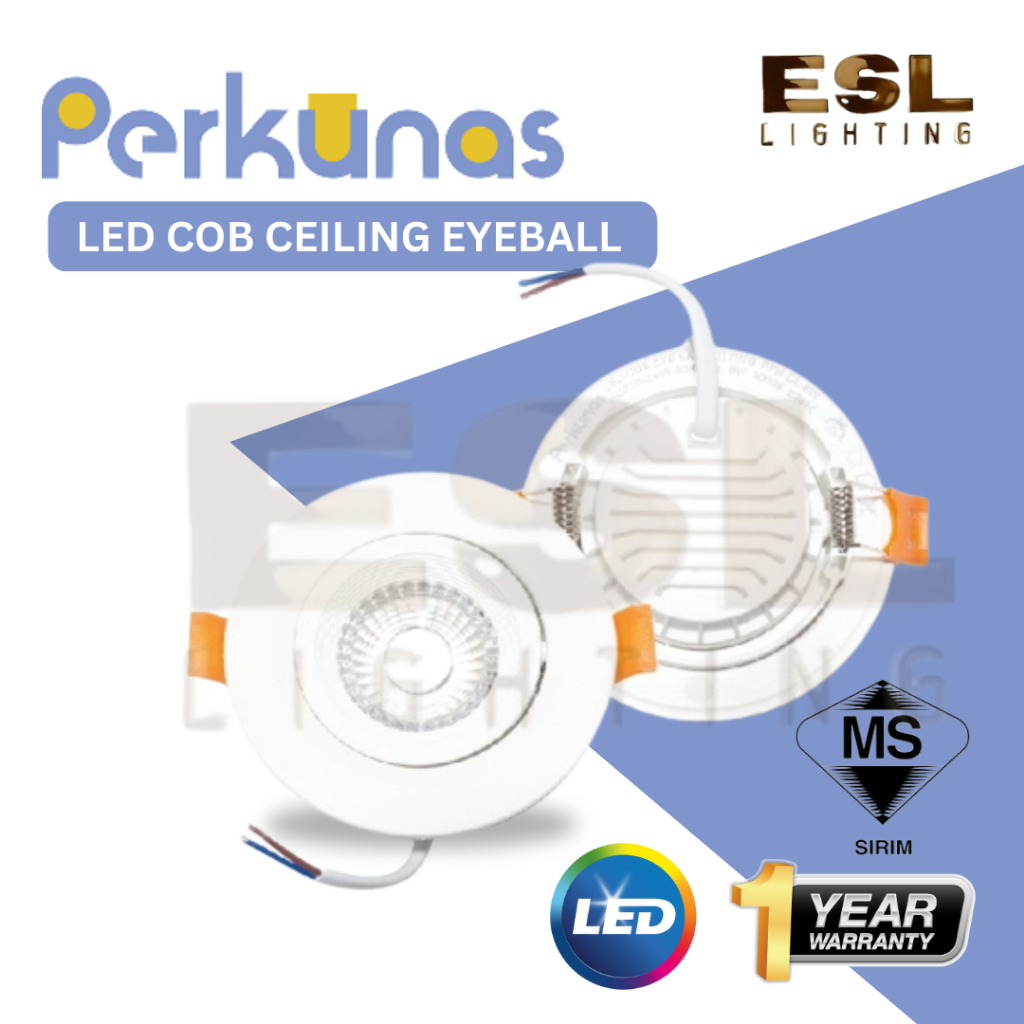 PERKUNAS Led COB Ceiling Eyeball 6W 3'' Ceiling Eyeball Fitting ...