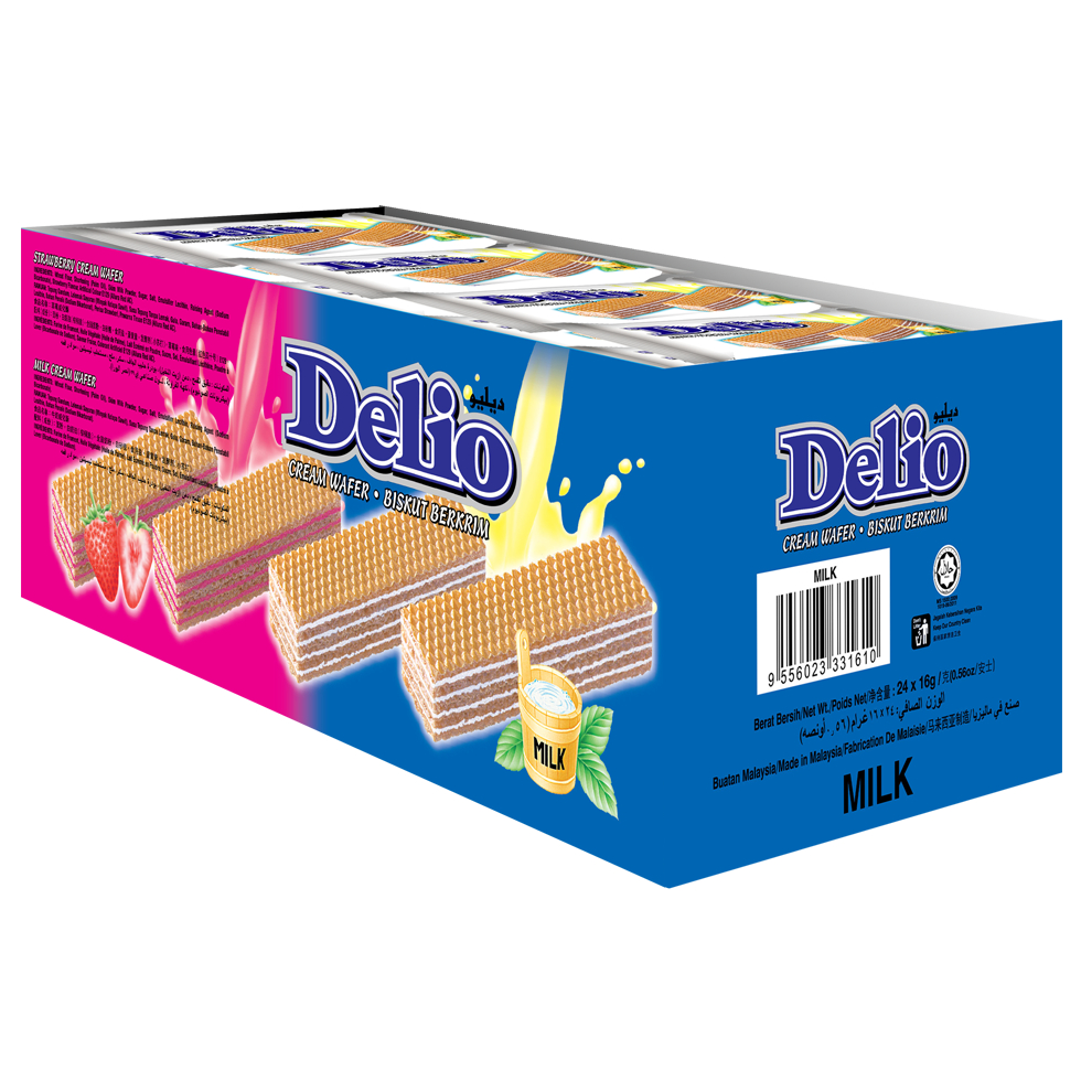 Delio Cream Wafer Assorted Flavour 24pcs 384g | Shopee Malaysia
