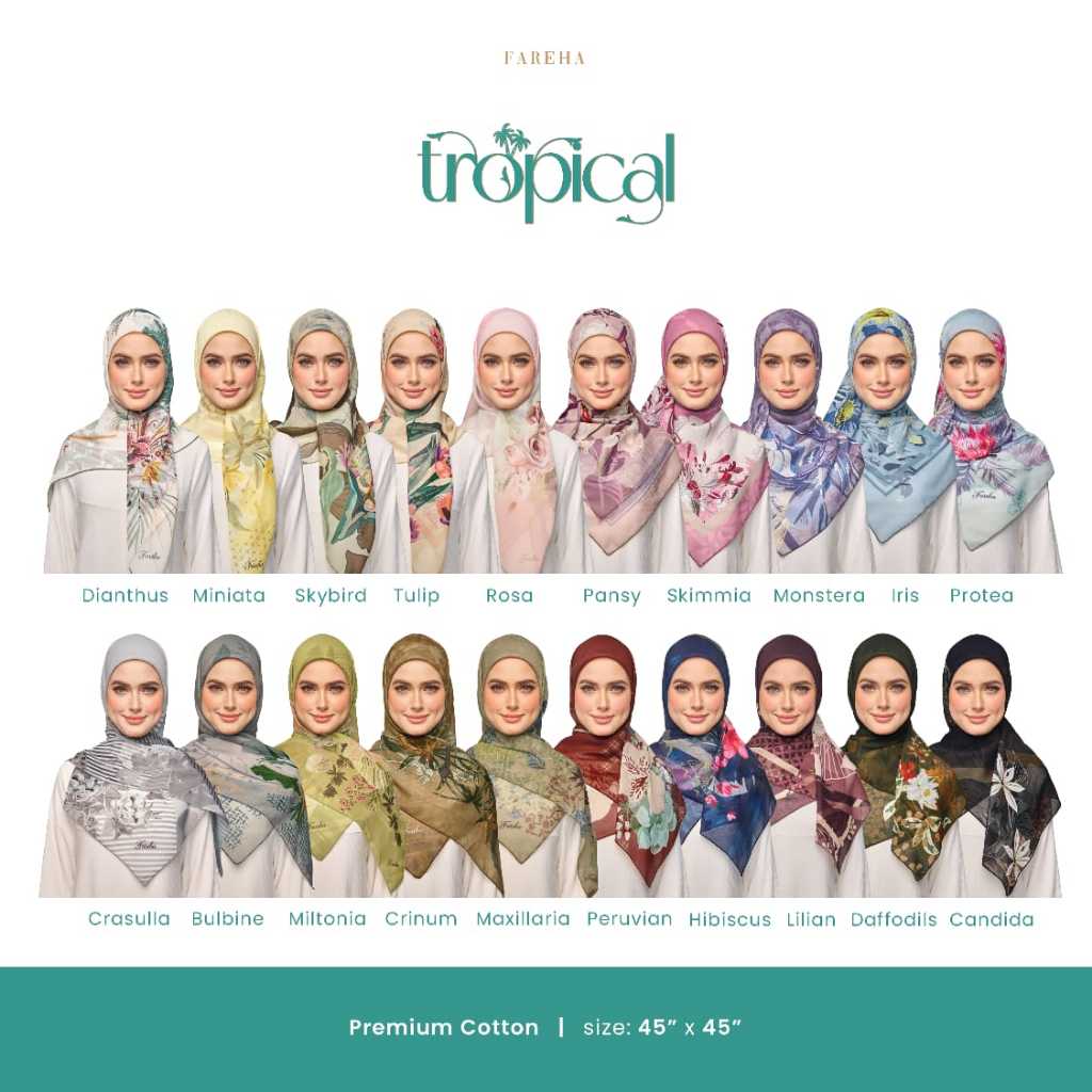 Cotton Voile Fareha Tropical | Shopee Malaysia