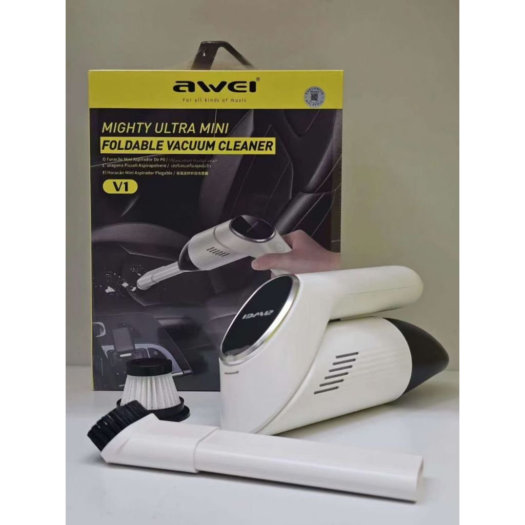 AWEI MIGHTY ULTRA MINI FOLDABLE VACUUM CLEANER MODEL：-🌹V1🌹 | Shopee ...