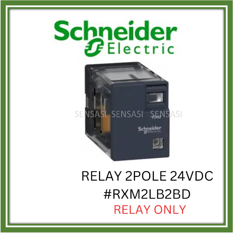 SCHNEIDER RELAY 2POLE RELAY 24VDC # RXM2LB2BD | Shopee Malaysia