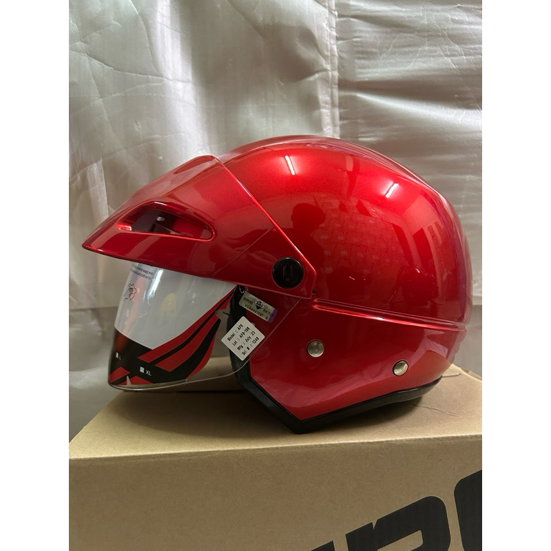 SIRIM CERTIFICATED HELMET ARC AF6 STENG HALF SEPARUH 1/2 TOPI KELEDAR ...