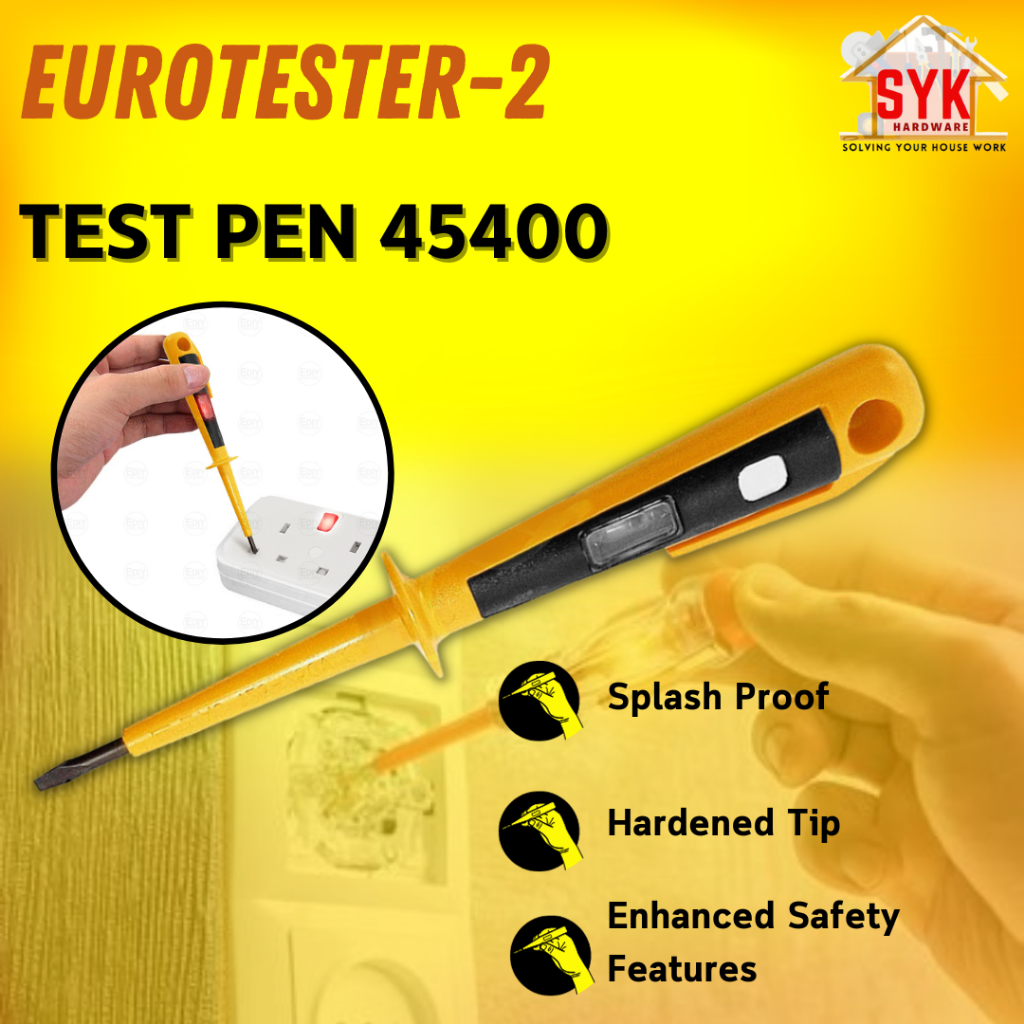 SYK Eurotester-2 45400 Test Pen Spark Detecting Screwdriver Voltage ...