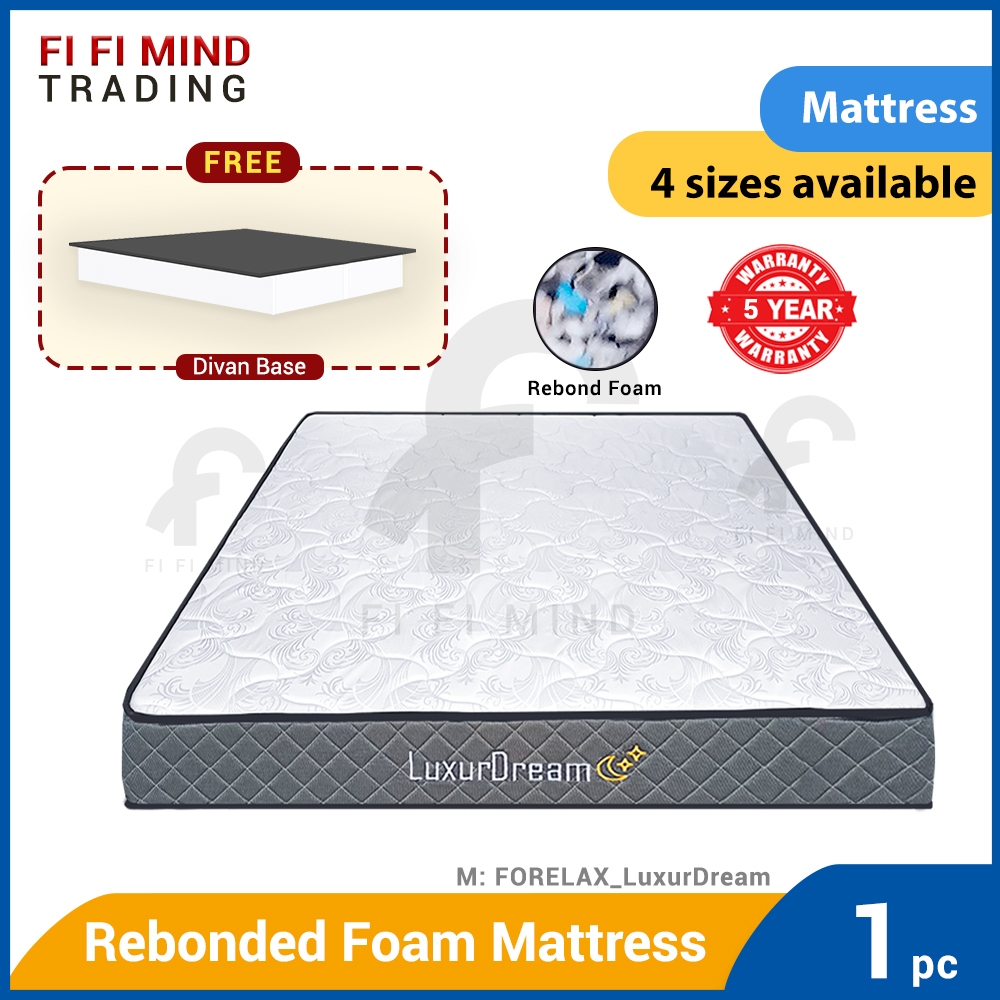 ForeLax LuxurDream 5 Inches 8 Inches Rebonded Foam Mattress Single ...