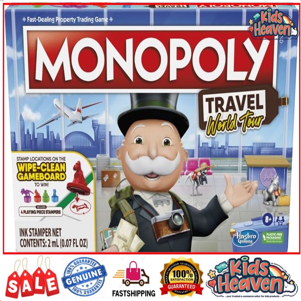 Monopoly Travel World Tour Board Game (100.0% Original) | Shopee Malaysia