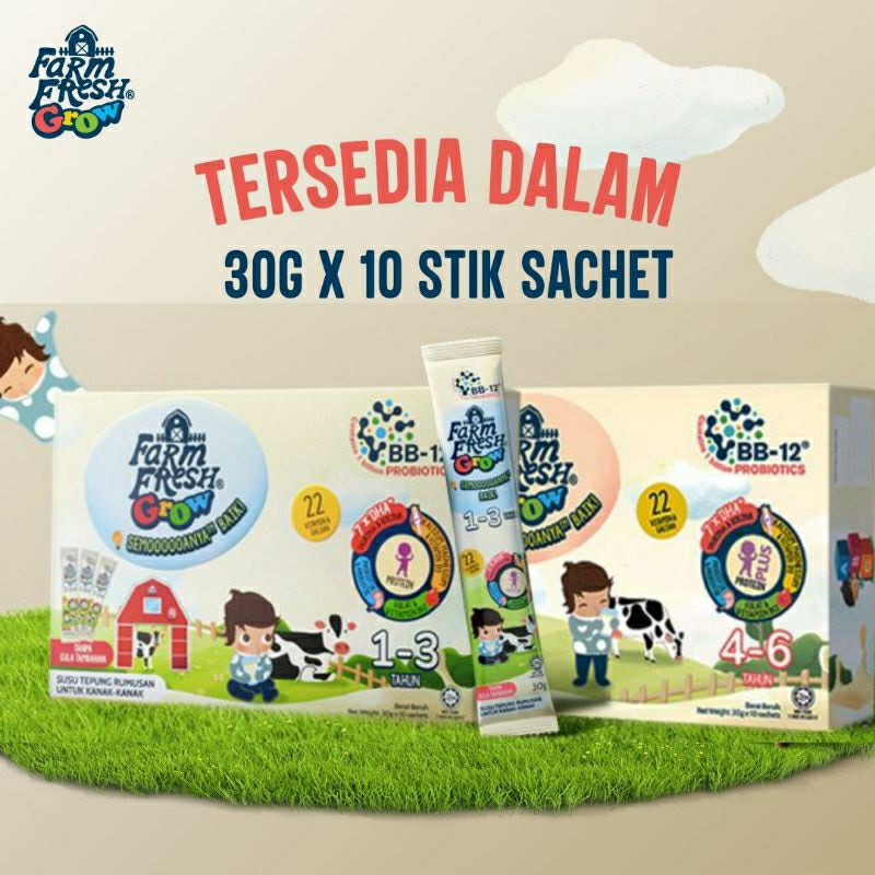 Farm Fresh Grow Up Powder 30g x 10 Sachets | Shopee Malaysia