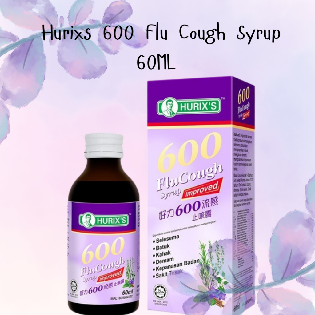 Hurix's 600 Flu Cough Syrup Improved (60ML/100ML) | Shopee Malaysia