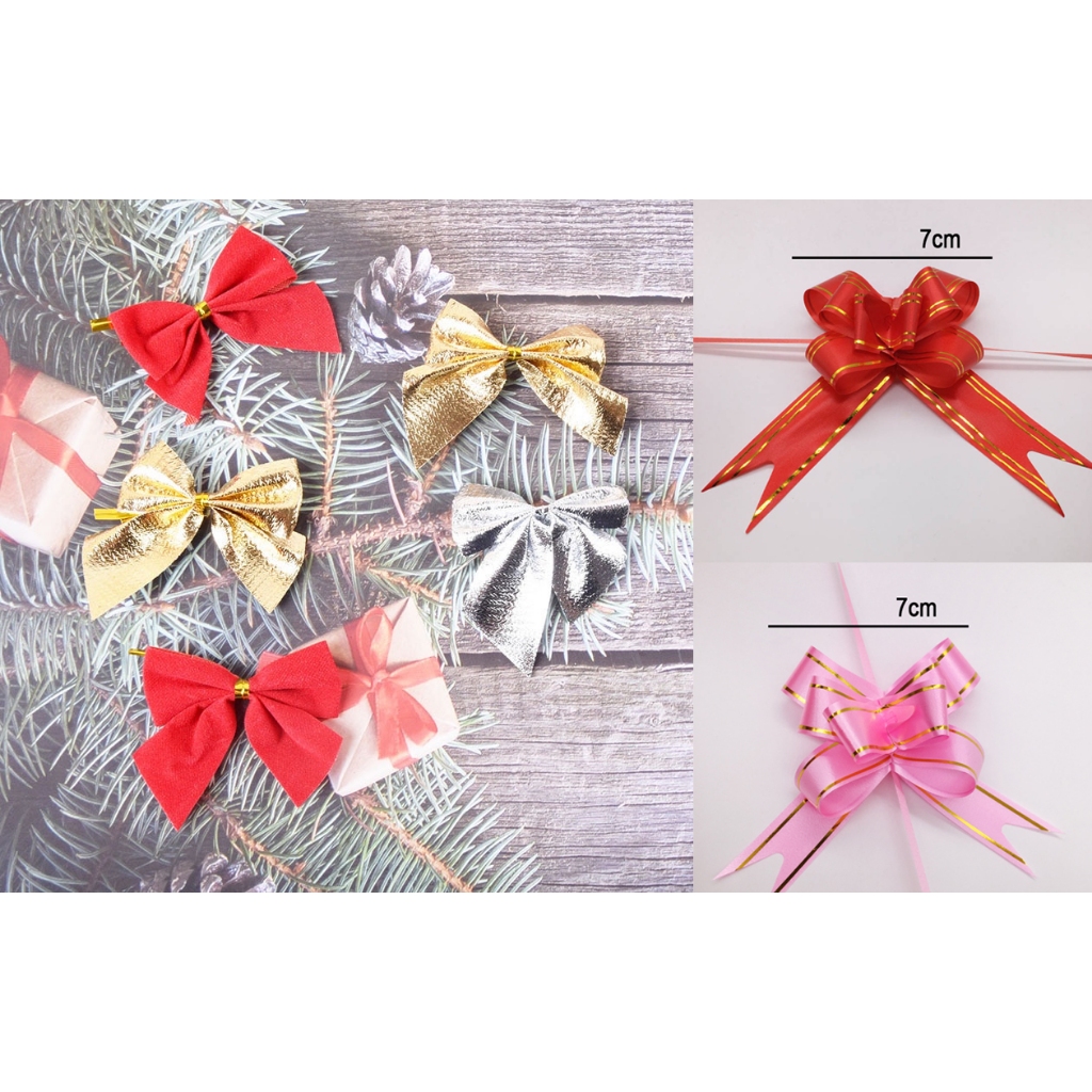 【READY STOCK】 - Mini Ribbon Gift Decoration merry gift decoration ...