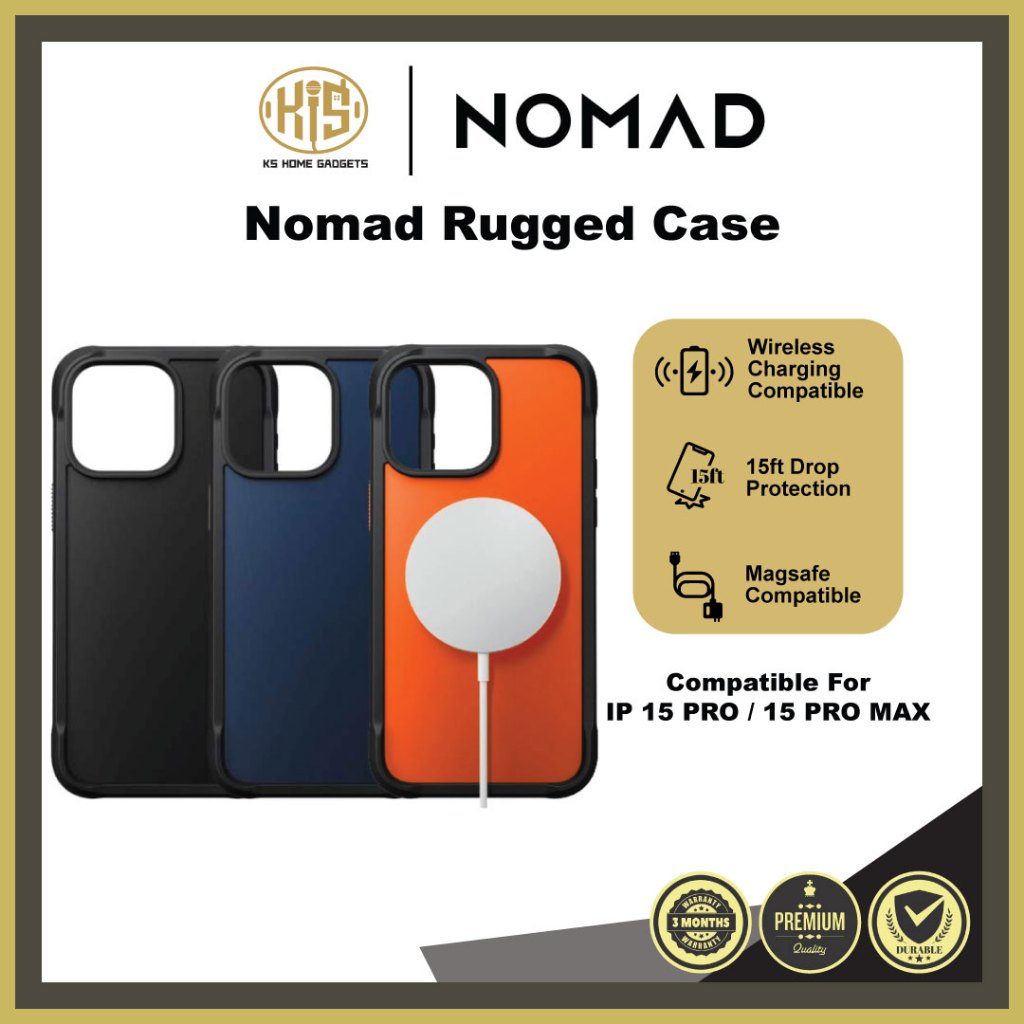 Nomad Rugged Case (MagS) compatible for IP 15Pro/Pro Max | Shopee Malaysia