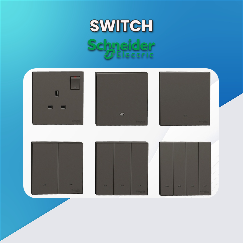 [𝗦𝗜𝗥𝗜𝗠] Schneider Avataron C Dark Grey Switches Socket Plug Wall Switch ...