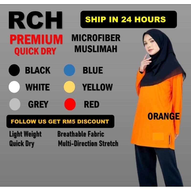 Jersi Muslimah/Premium Muslimah/XS-3XL/Baju Sukan Muslimah/Plain Jersi ...