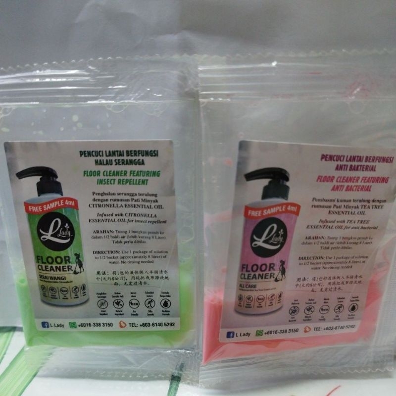 L lady/Licin Licin Floor Cleaner 4ml Assorted | Shopee Malaysia