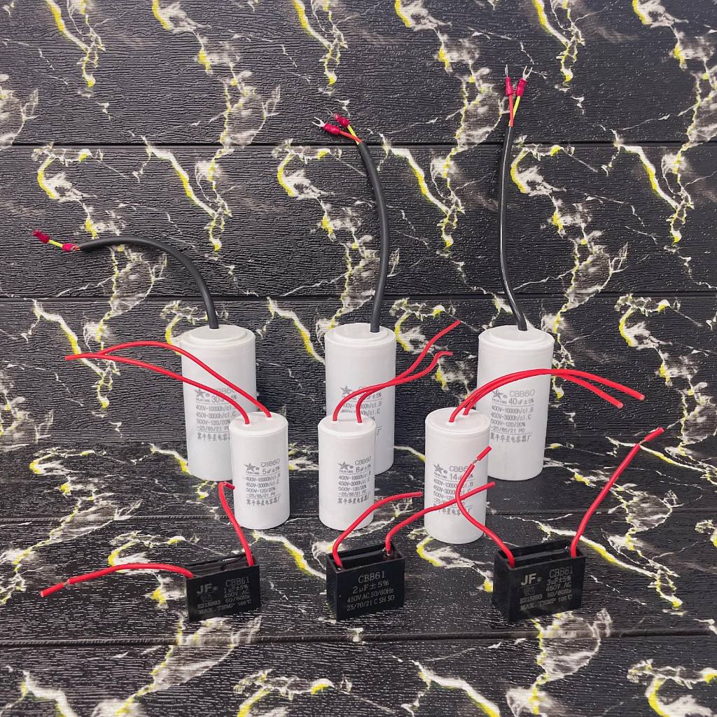 fan capacitor with 2 wayar / small application two wayar capacitor / 2 ...
