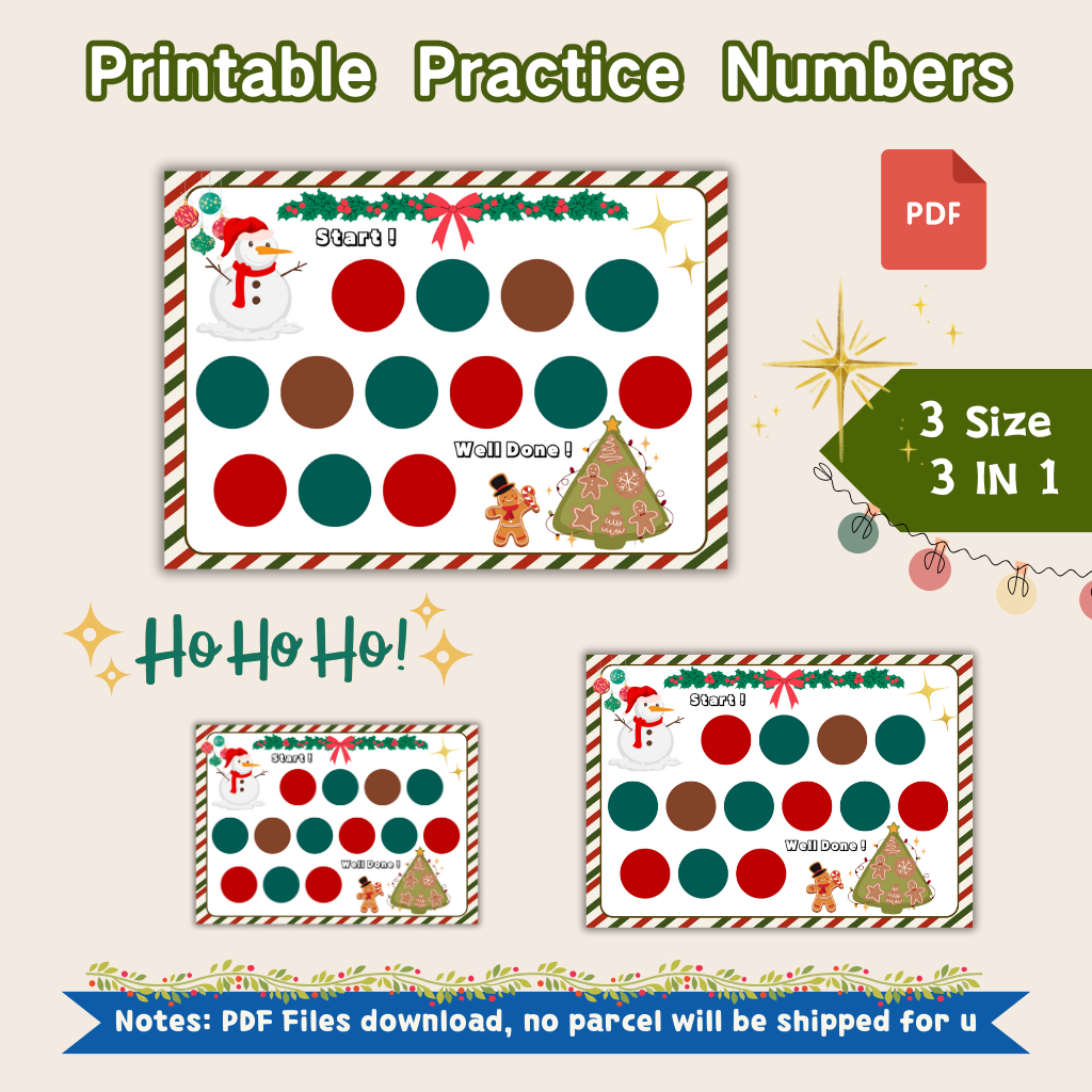 PDF Printable Christmas Rewards chart for kids Kad Ganjaran Murid 3 IN ...