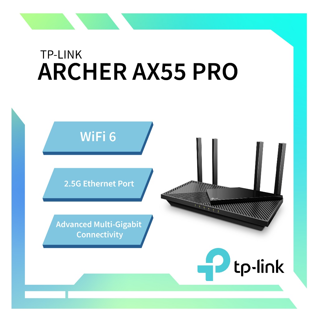 TP-LINK Archer AX55 Pro AX3000 Multi-Gigabit Wi-Fi 6 Router with 2.5G Port | Shopee Malaysia