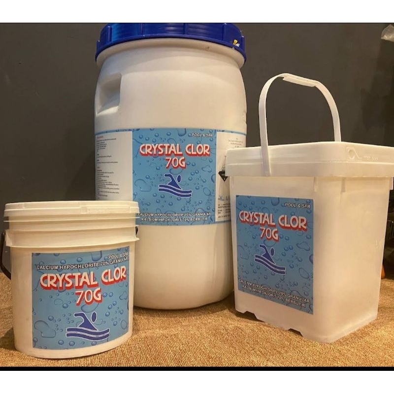 CRYSTAL POOL:- New Stock Chlorine Klorin 70% - 70 Granules (40KG/DRUM ...