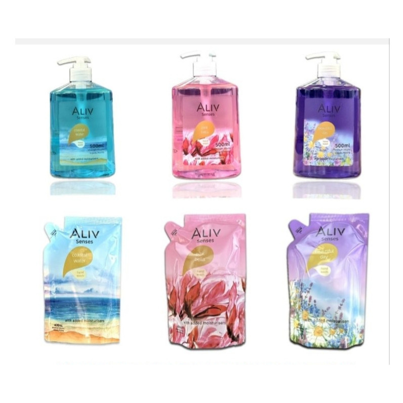 Aliv Senses Handwash 500ML Bottle & Handwash Refill 400ML | Shopee Malaysia