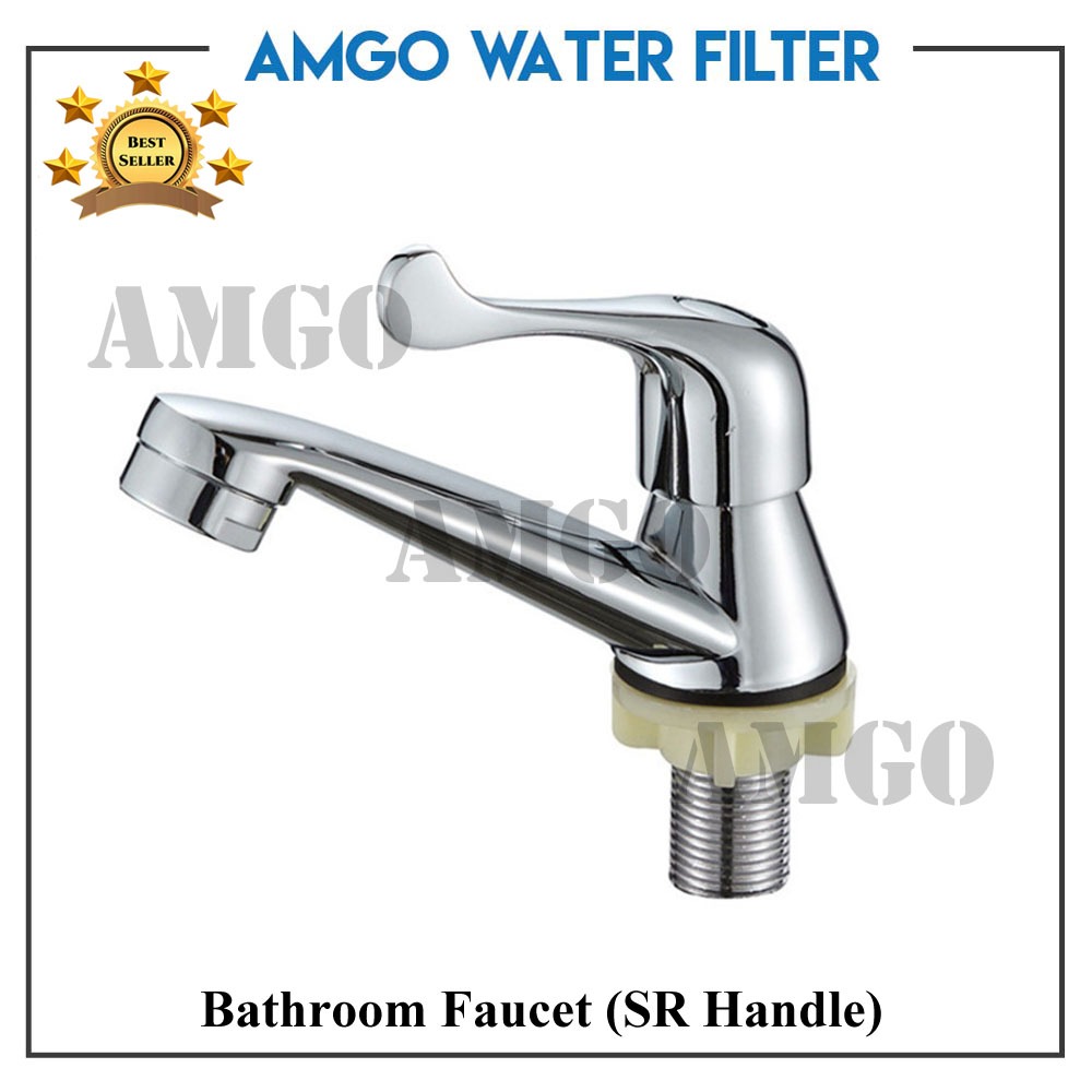 AMGO Kitchen Bathroom Basin Water Tap Chrome Finish Basin Water Tap ...
