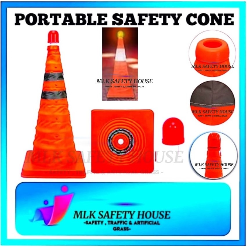 Portable Safety Cone / Collapsible Foldable Safety Security Traffic ...