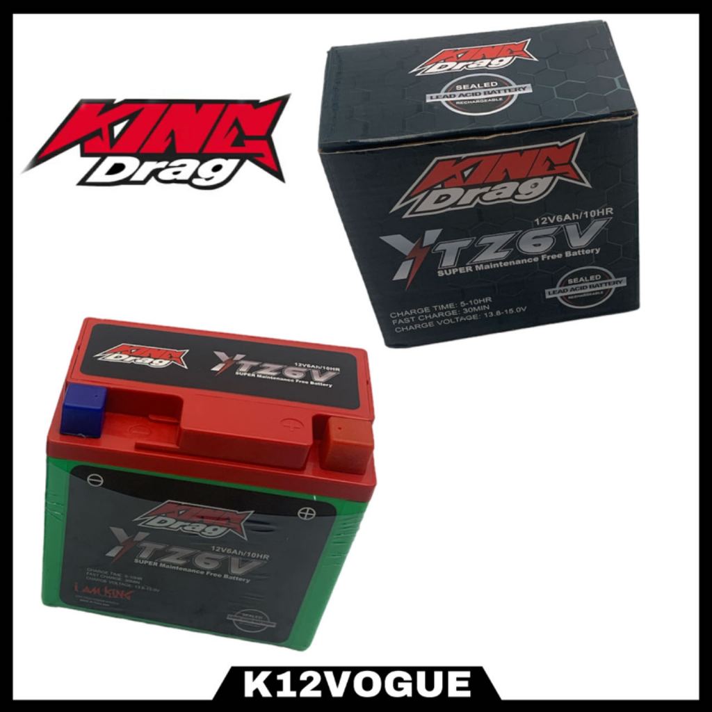 BATTERY KING DRAG YTZ6V BATTERY (RS150 RSX RSX150 PCX150 CBR150 TRX450 ...