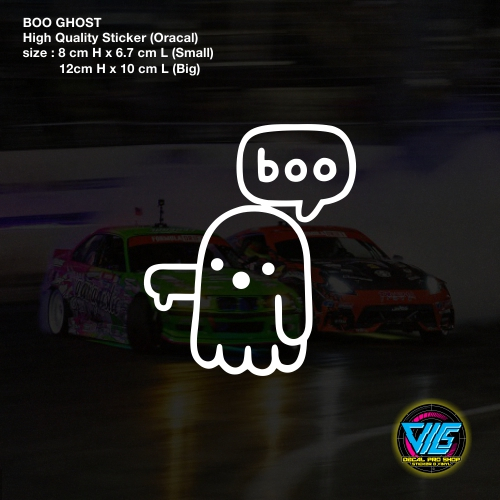 BOO Ghost Sticker / Decal (High Quality Sticker) | Shopee Malaysia