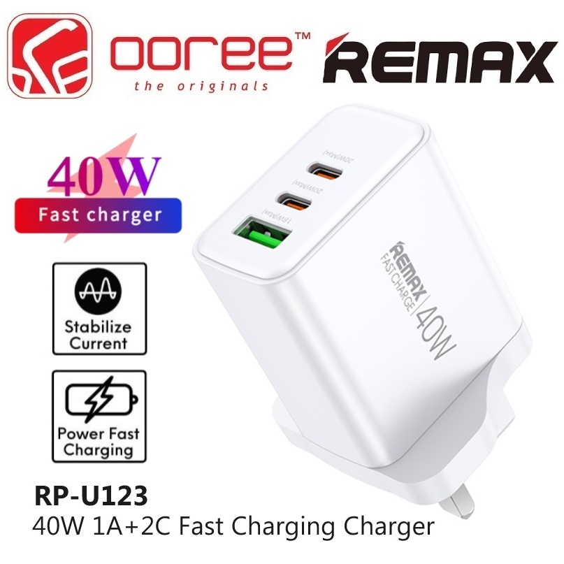 REMAX KIDDY SERIES 18W / 33W / 40W / 65W USB C CHARGER FAST CHARGING ...