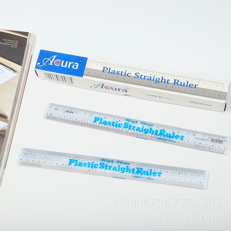 HALF WHITE PLASTIC RULER / PLASTIC RULER / PEMBARIS PLASTIK - 15CM / 20CM / 30CM | Shopee Malaysia