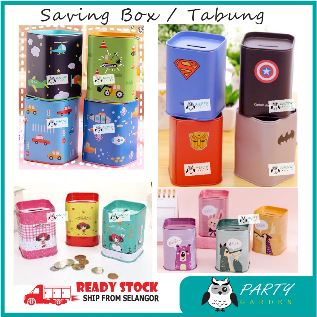 Saving Coin Box Money Tabung Simpanan Duit Coin Gift For Kids | Shopee ...