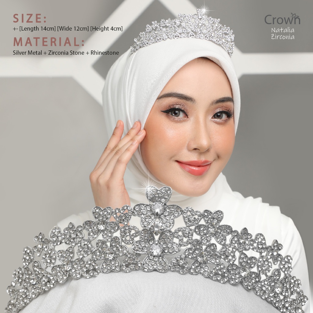 [CROWN Bride SILVER] Zirconia, Crown Rhinestone, Crown Tunang, Crown ...