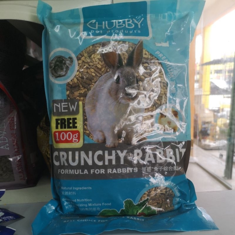 Premium Chubby Crunchy Rabbit Food (formula for rabbits) 1.5kg | Shopee ...